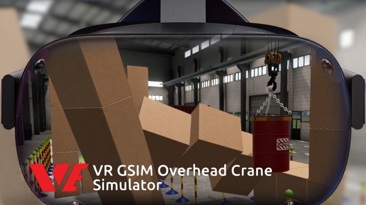 VE GSIM Overhead Crane Simulator - Oculus Rift Deutsch VR - YouTube