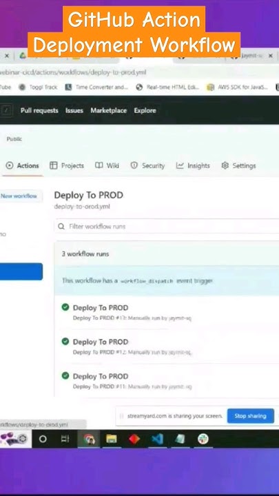 GitHub Action Deployment Workflow #git #GitHub #action #devops #developers #shorts - YouTube