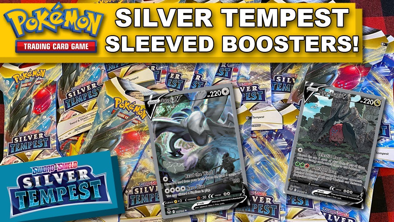 LOTS OF SLEEVED SILVER TEMPEST BOOSTER PACKS! - YouTube