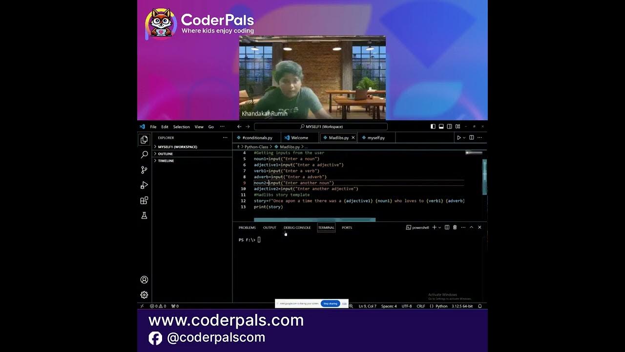 Rafiul - Grade-5 Student at CoderPals - YouTube