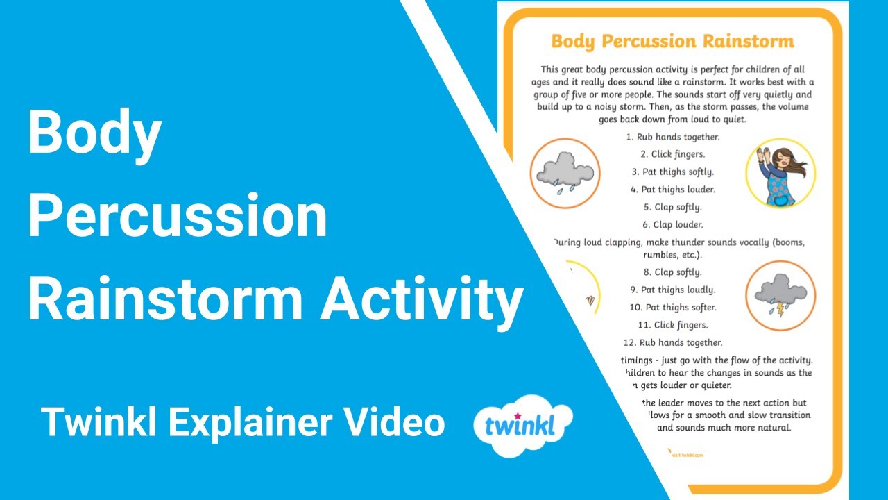 Rainstorm Body Percussion Sounds Activity - YouTube