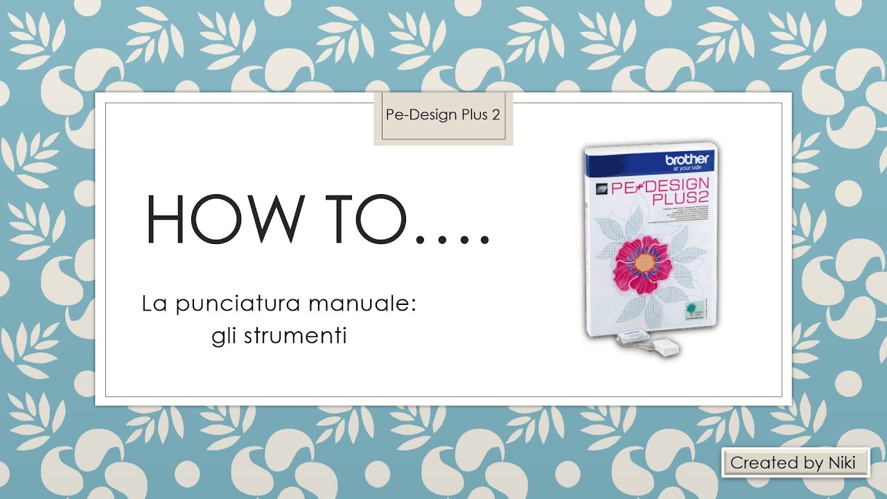How to .... Pe-Design Plus 2 - Punciatura Manuale 1 - YouTube