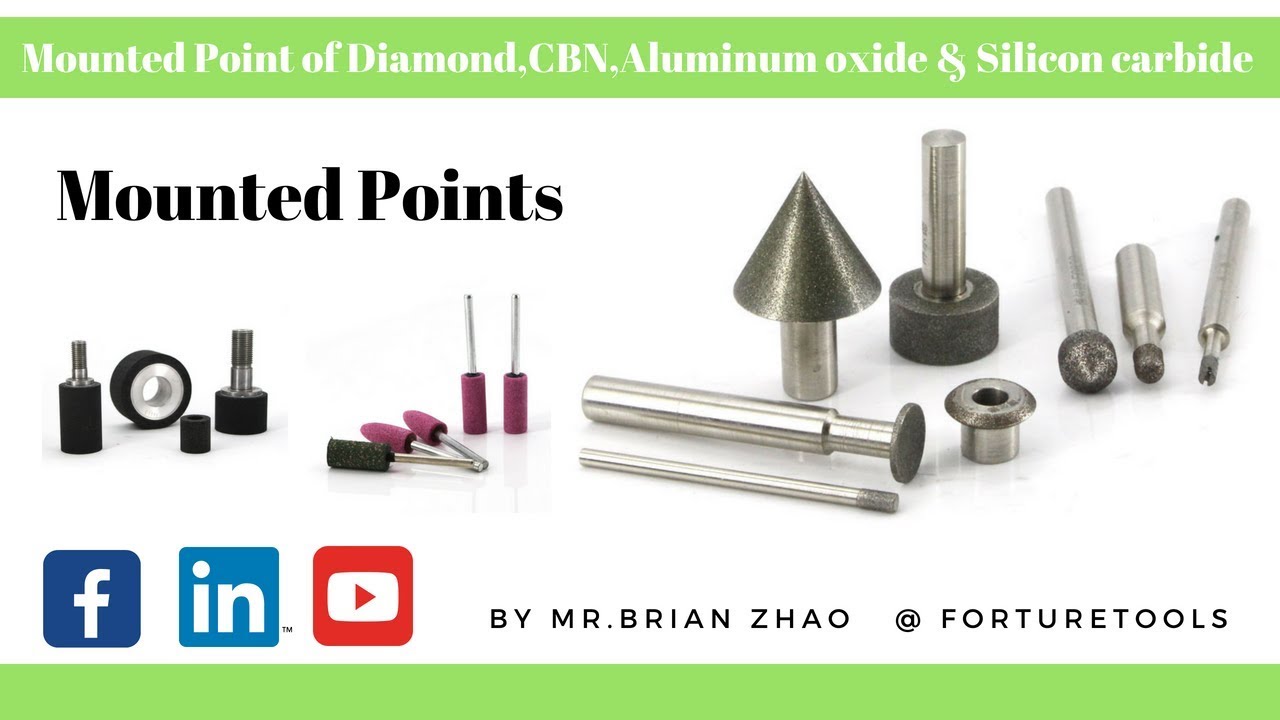 Mounted point wheel of diamond CBN aluminum oxide and silicon carbide ...