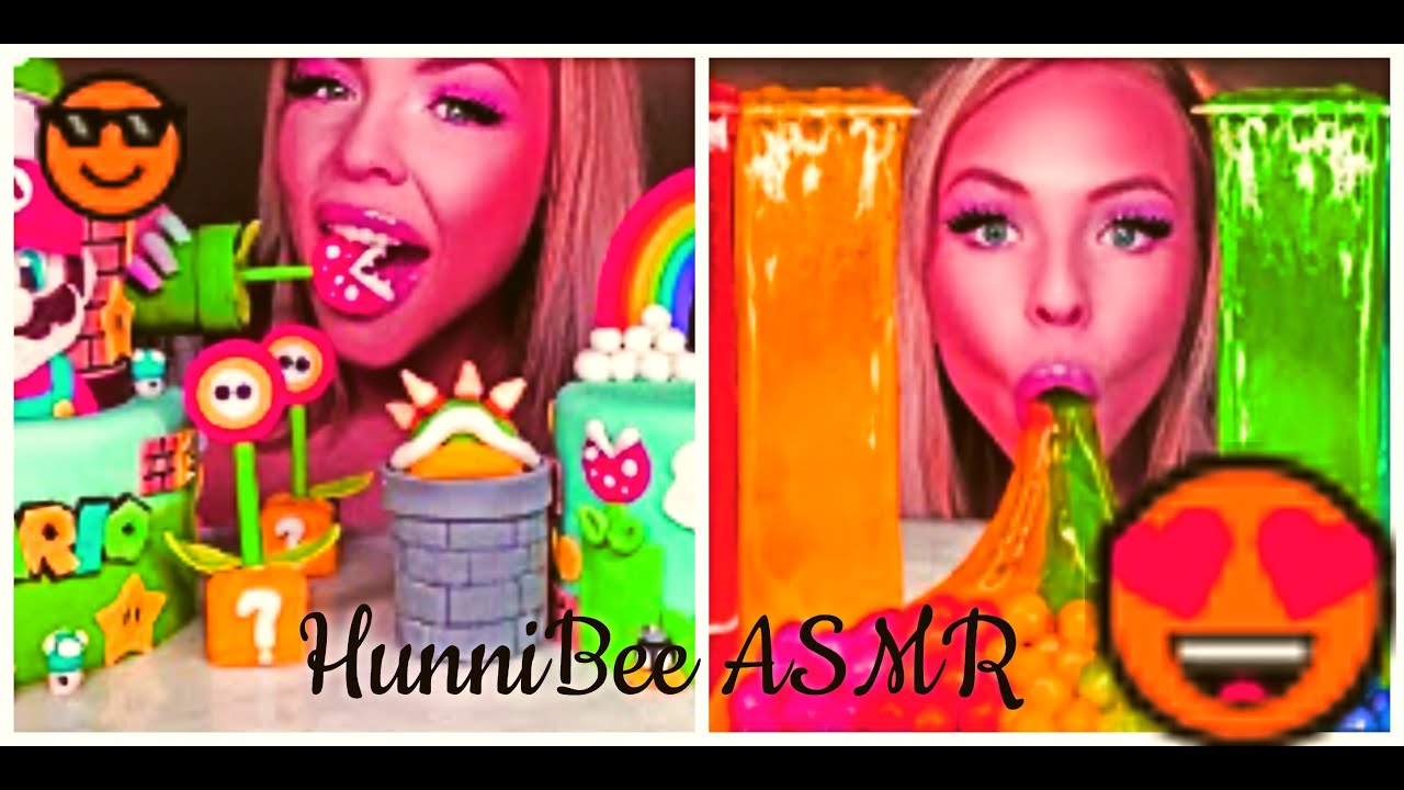 ASMR EATING - HunniBee ASMR Compilation Eating - YouTube