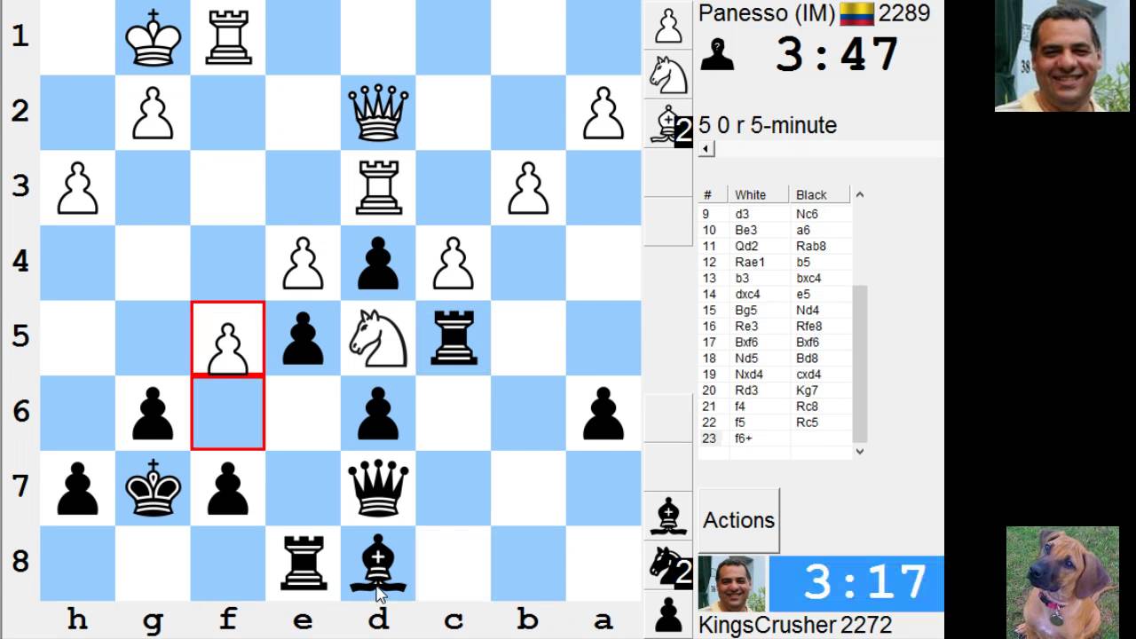 LIVE Blitz #3166 (Speed) Chess Game: Black vs IM Panesso in Sicilian ...