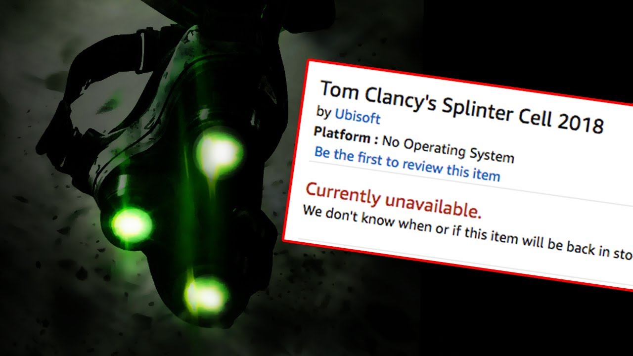 Shock Amazon Listing Reveals New Splinter Cell For 2018?! - YouTube