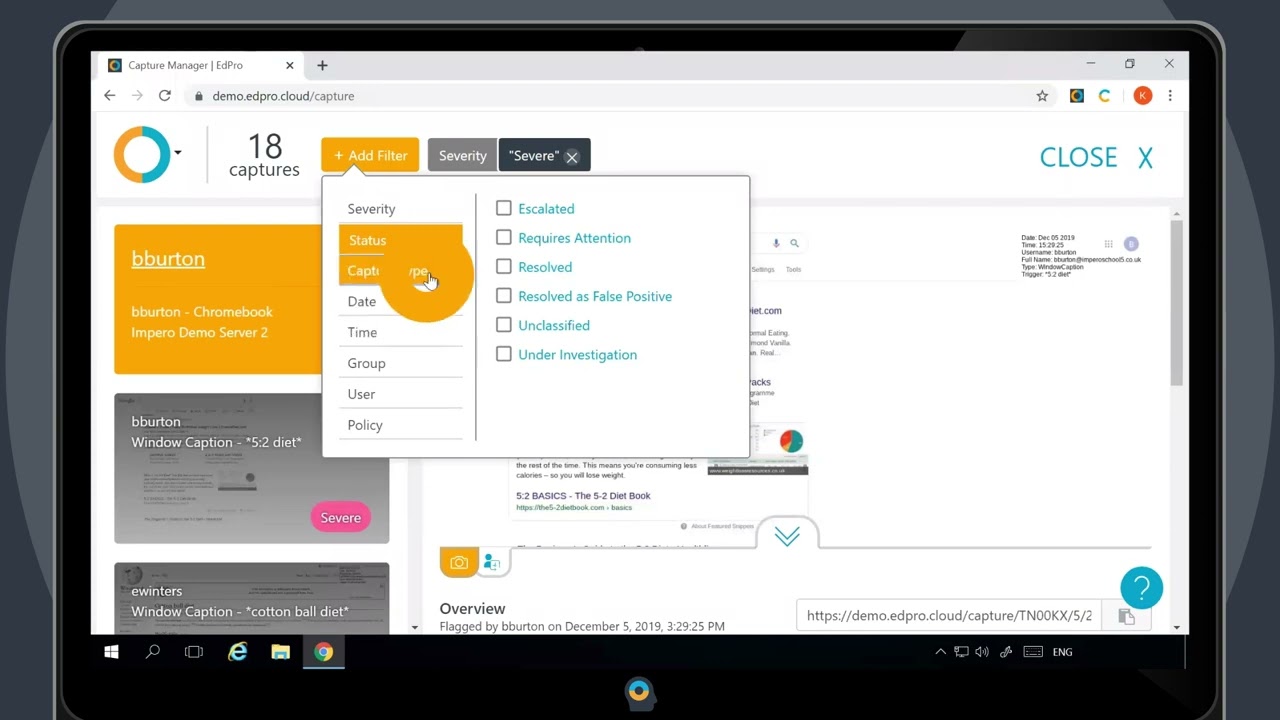 Impero Backdrop - Applying filters Capture Manager - YouTube