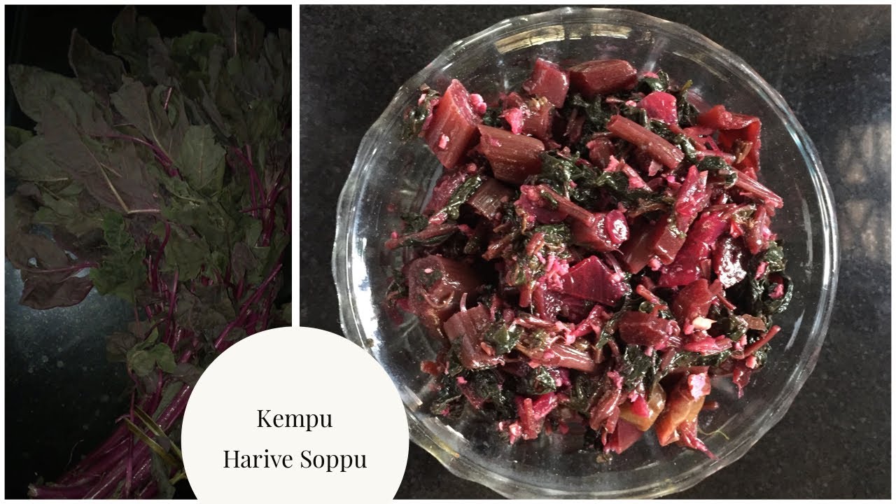Kempu Harive Soppu Sukka Recipe Youtube