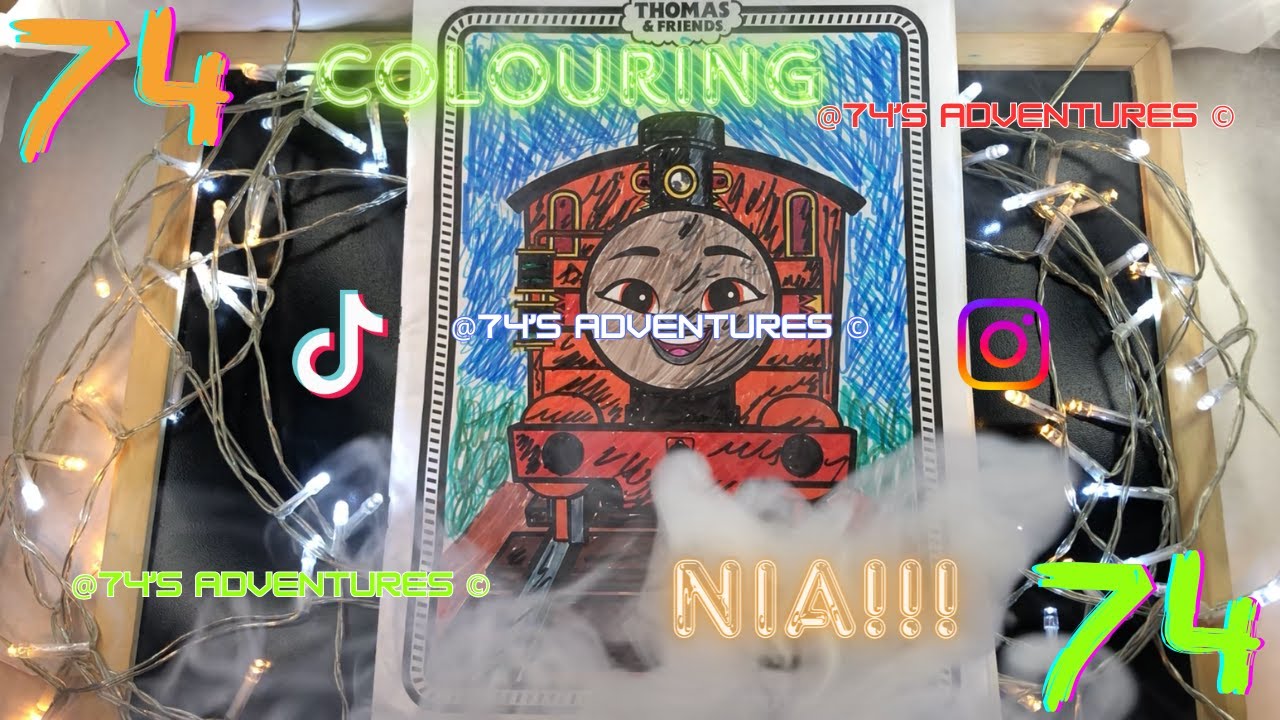 💎 Ep. 1 COLOURING "NIA" OF THOMAS & FRIENDS ! | COLOURING ART ASMR NO ...
