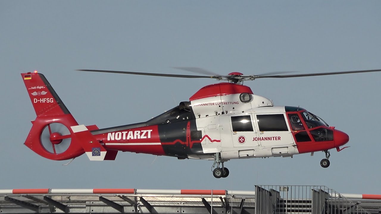 ITH Air Rescue Nürburgring D-HFSG JUH Luftrettung startet an Uniklinik ...