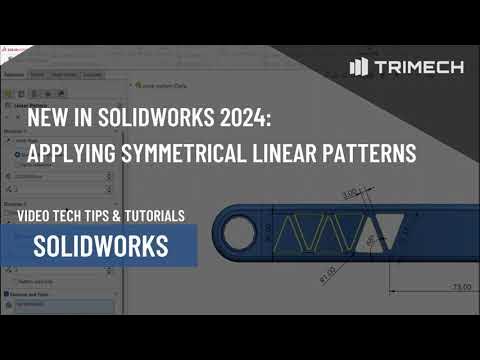 Applying Symmetrical Linear Patterns in SOLIDWORKS - YouTube