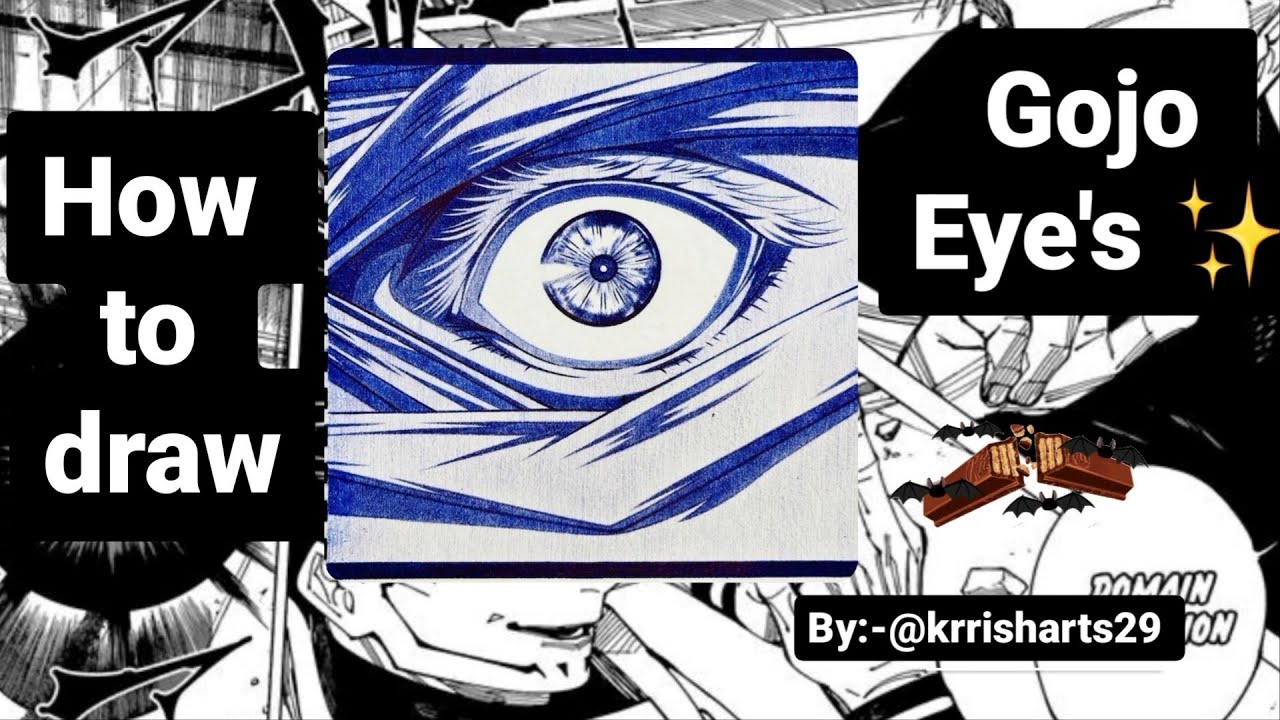 How to Draw GOJO SATORU ~EYES 👀 WITH BLINDFOLD [ Jujutsu Kaisen ...