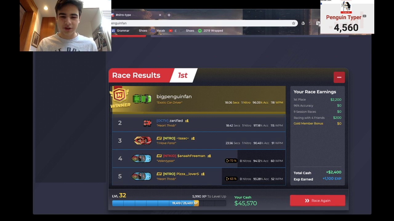 TROLLING NOOBS in NITRO TYPE!! - YouTube