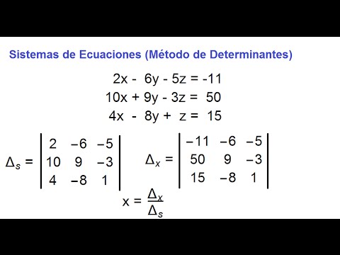 Sistemas de Ecuaciones de 3 Incógnitas (Método de Determinantes) - YouTube