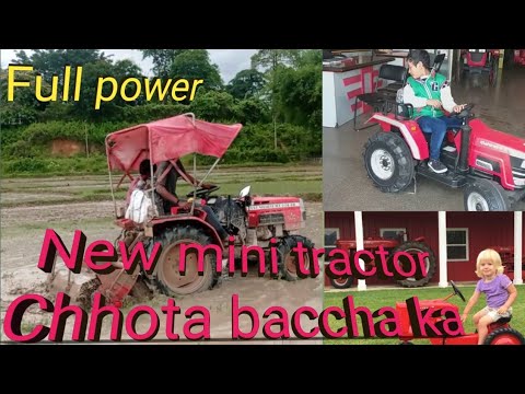amazing new video Chota Bacha ka tractor ki power mini tractor🚜🚜🚜🚜🚜 ...