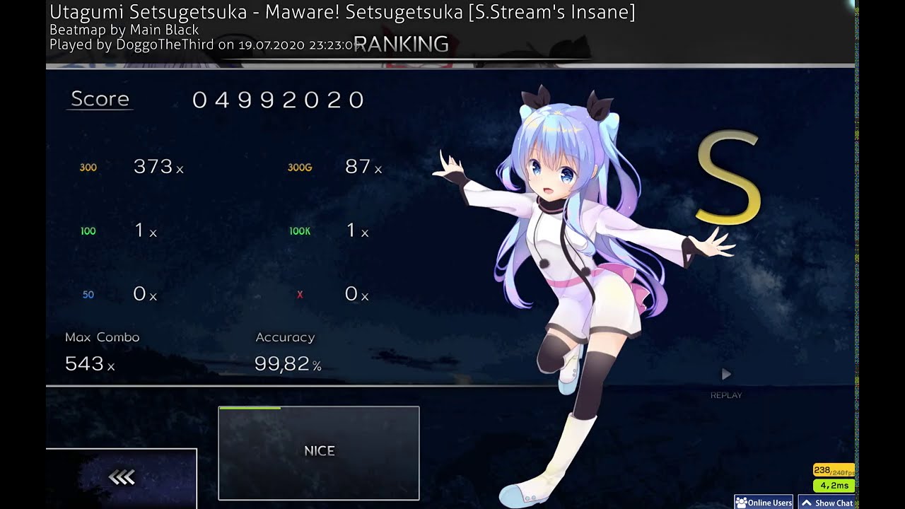 Osu! Utagumi Setsugetsuka - Maware! Setsugetsuka [S.Stream's Insane] FC ...