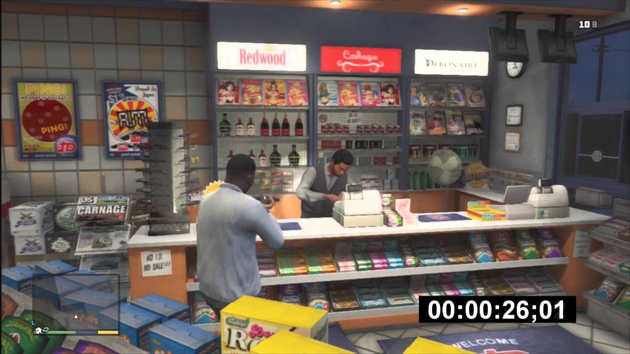 GTA - Grand Theft Auto 5 - How to rob a shop - YouTube