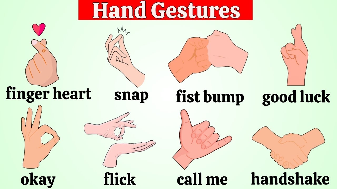 Easy English Hand Gestures You Need to Know! | English Vocabulary - YouTube