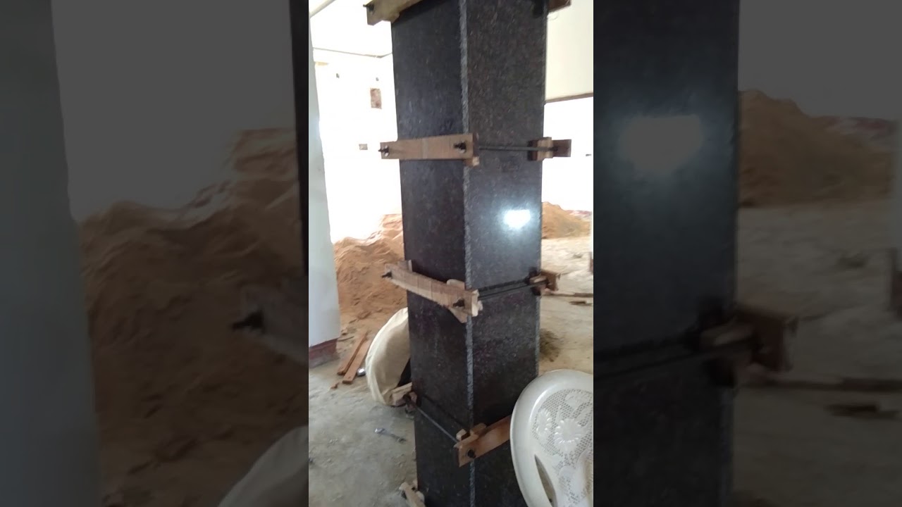 Granite pillar fitting - YouTube