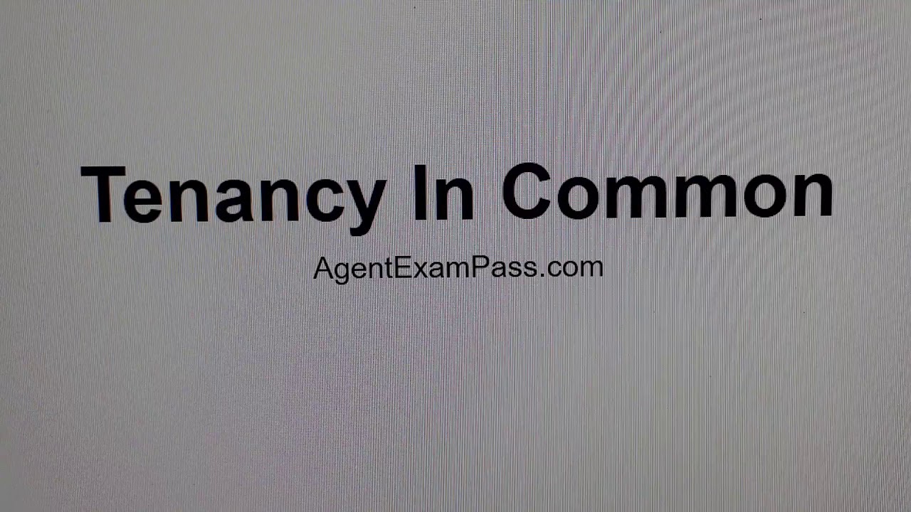 018 tenancy in common Free Real Estate License Exam Words Questions ...