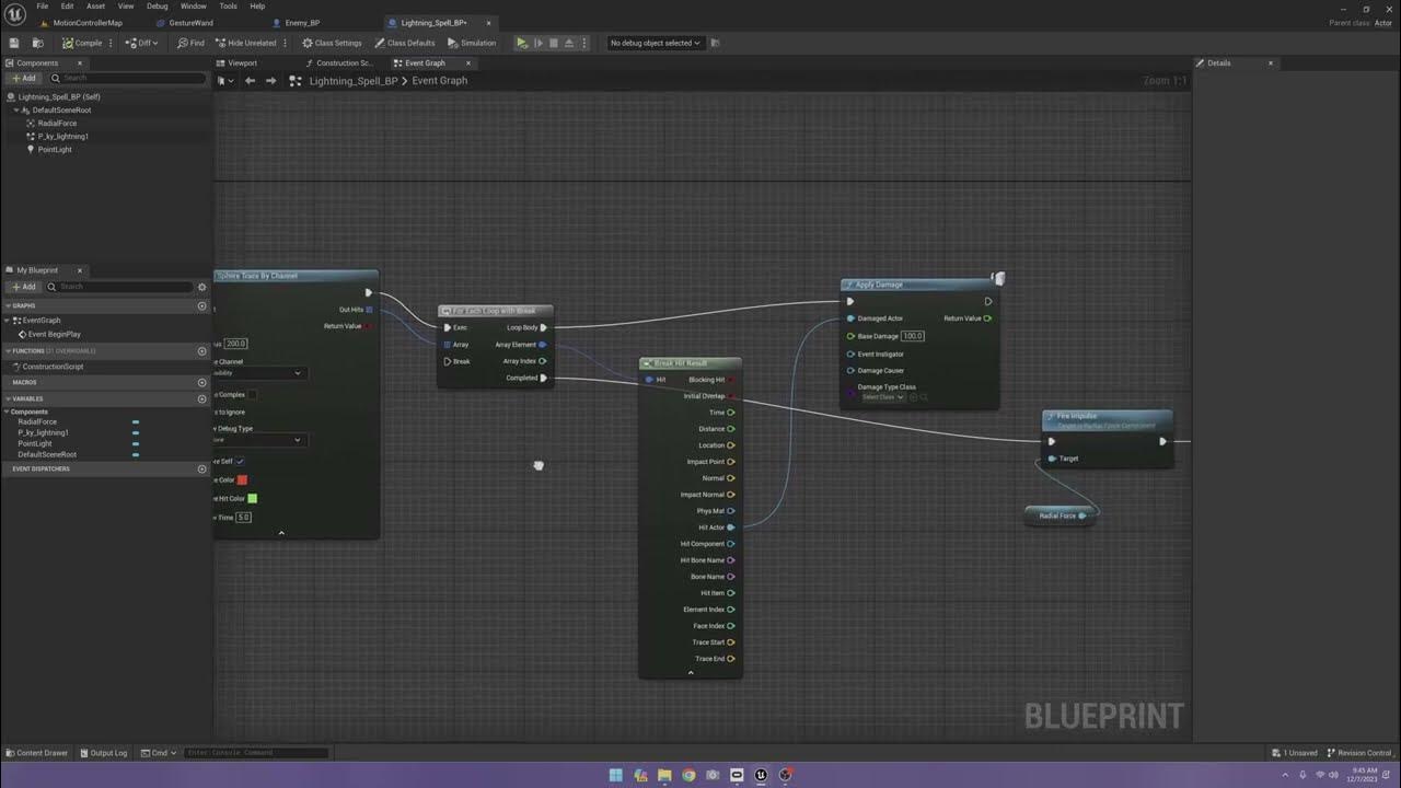 How to make a VR game using Unreal Engine 5 with VRE plugin. Part 16: Area Damage spell - YouTube