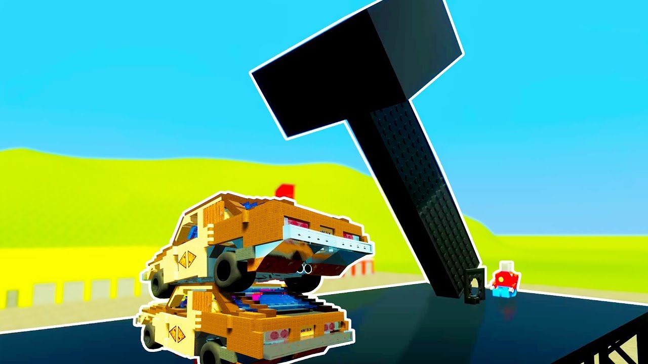 GIANT LEGO HAMMER DESTROYS EVERYTHING IN BRICKSVILLE! - Brick Rigs ...