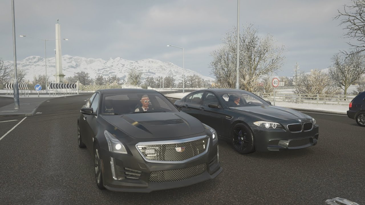 Forza Horizon 4 - Cadillac CTS-V vs BMW M5 - Drag Race - YouTube