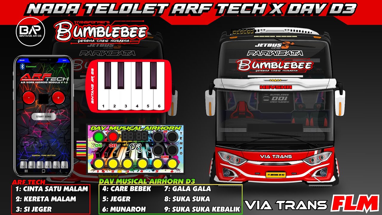 TELOLET VIA TRANS BUMBLEBEE ARF TECH X DAV D3 C1NTA 1 MALAM & K3RETA MALAM - YouTube