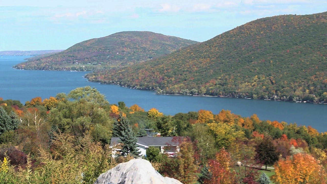 Overlooking Canandaigua Lake - Fall Foliage - YouTube