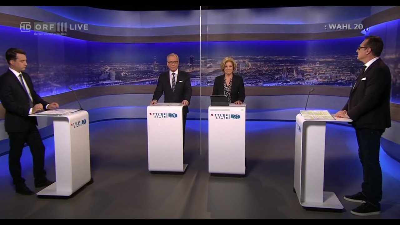 ORF 2 Politik live: WAHL 20 Debatte Dominik Nepp vs Heinz Christian ...