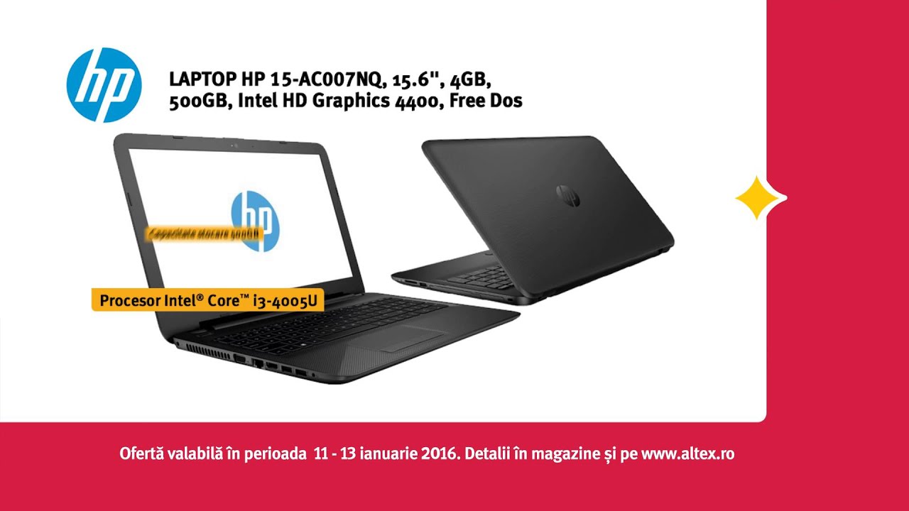 Reclamă ALTEX Laptop HP - ianuarie 2016 - YouTube