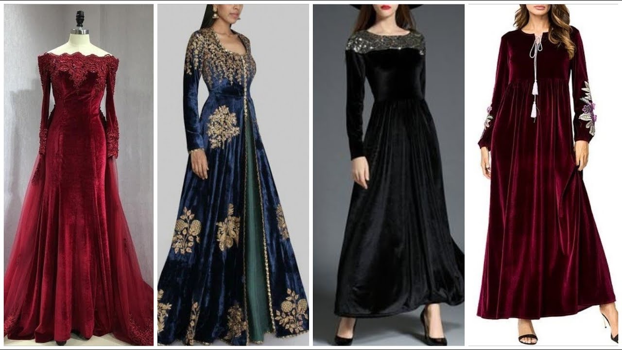 Stylish velvet gown designs 2020.top 40 + stylish and gorgeous velvet ...