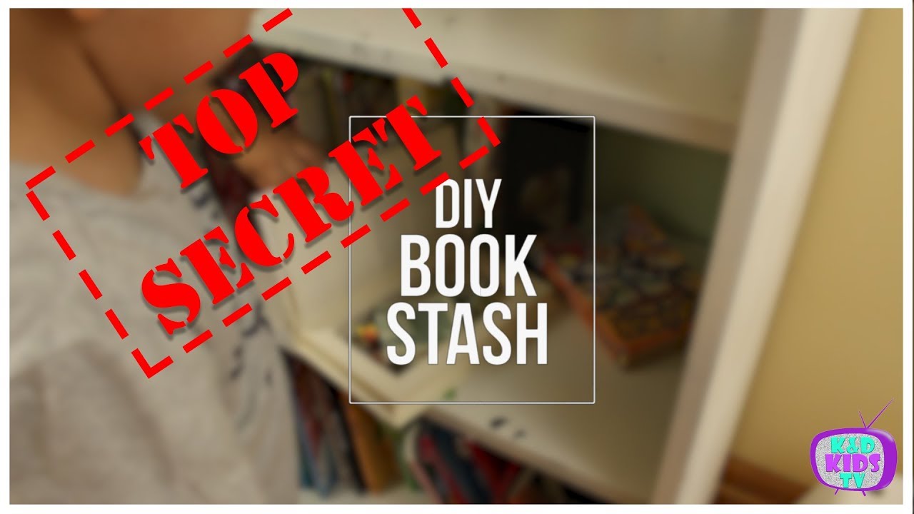 DIY- TOP SECRET STASH BOOK | KD Kids Tv - YouTube