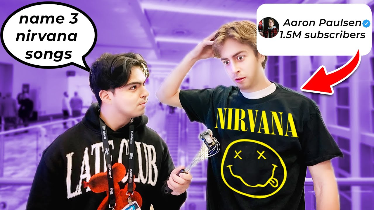 Can Strangers Name 3 Songs From The Band on Their Shirt? - YouTube