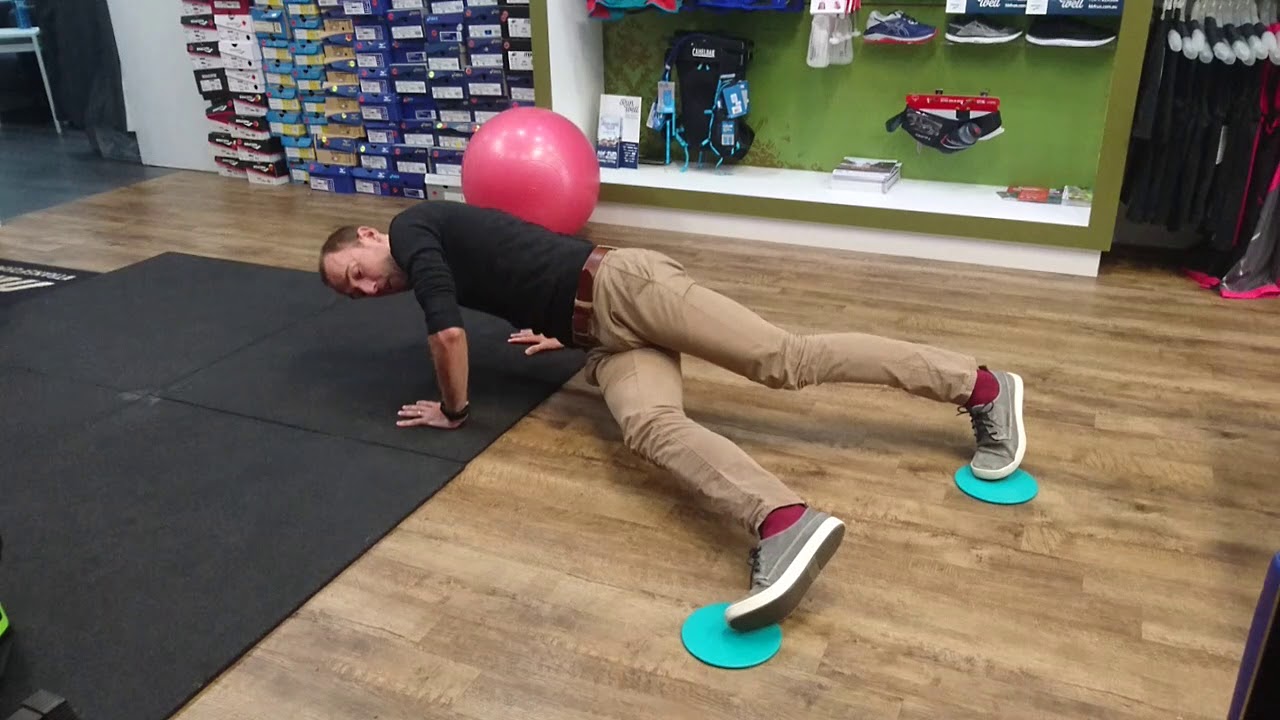 Day 23: Foot Side Sliders & Ab Side Swivel - YouTube