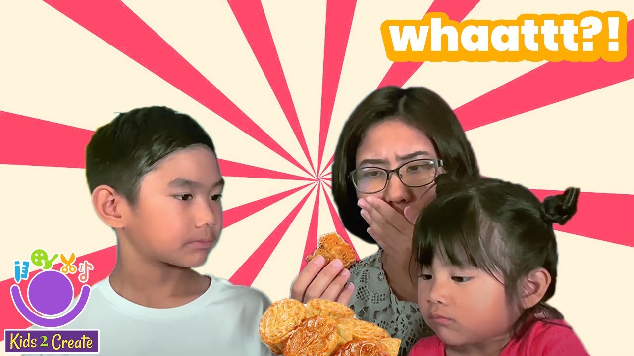 Kids Eating Mooncake For The First Time | Kids Trying Chinese Snacks ...