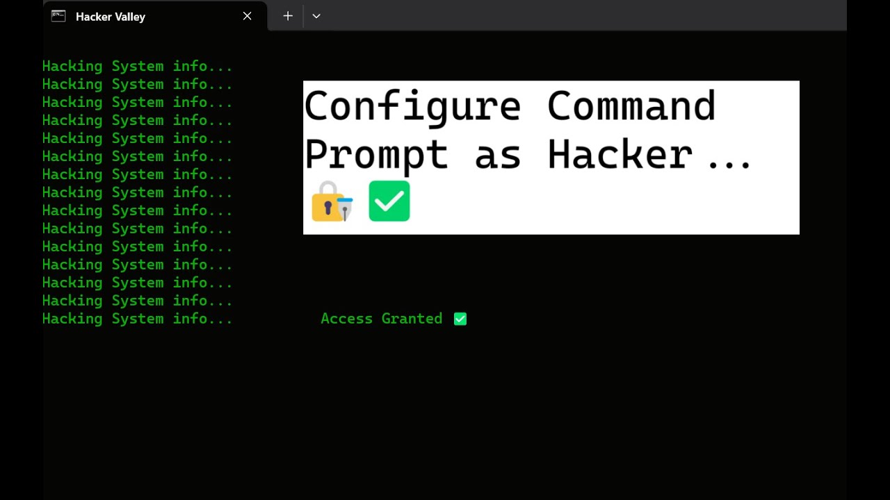Configure Command prompt as Hacker. Check System and battery details ...