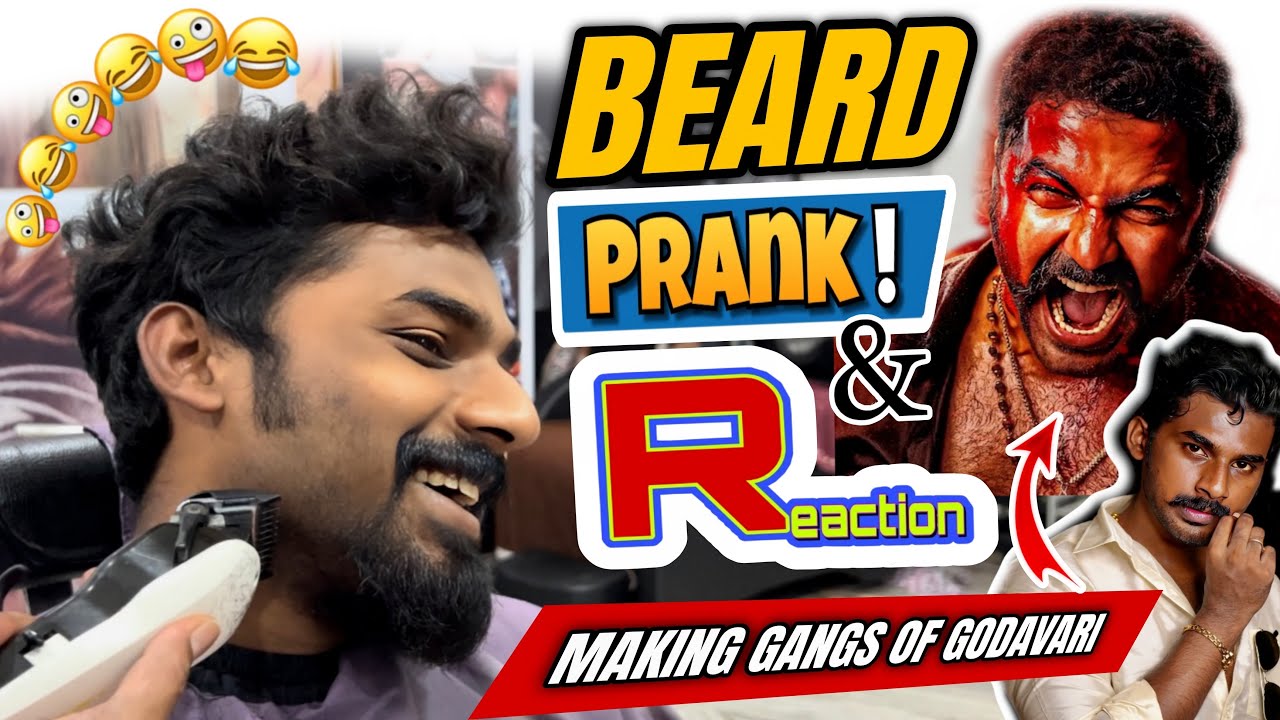 Beard prank on family 😂 || making Gangs of godhavari || babluofficial # ...