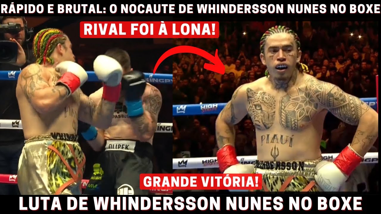 LUTA DE BOXE WHINDERSSON NUNES: BRASILEIRO NOCAUTEIA RIVAL FALASTRÃO E ...