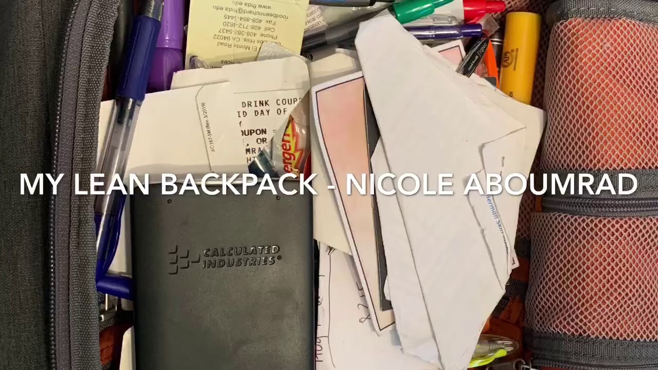 My Lean Backpack - NAboumrad - YouTube
