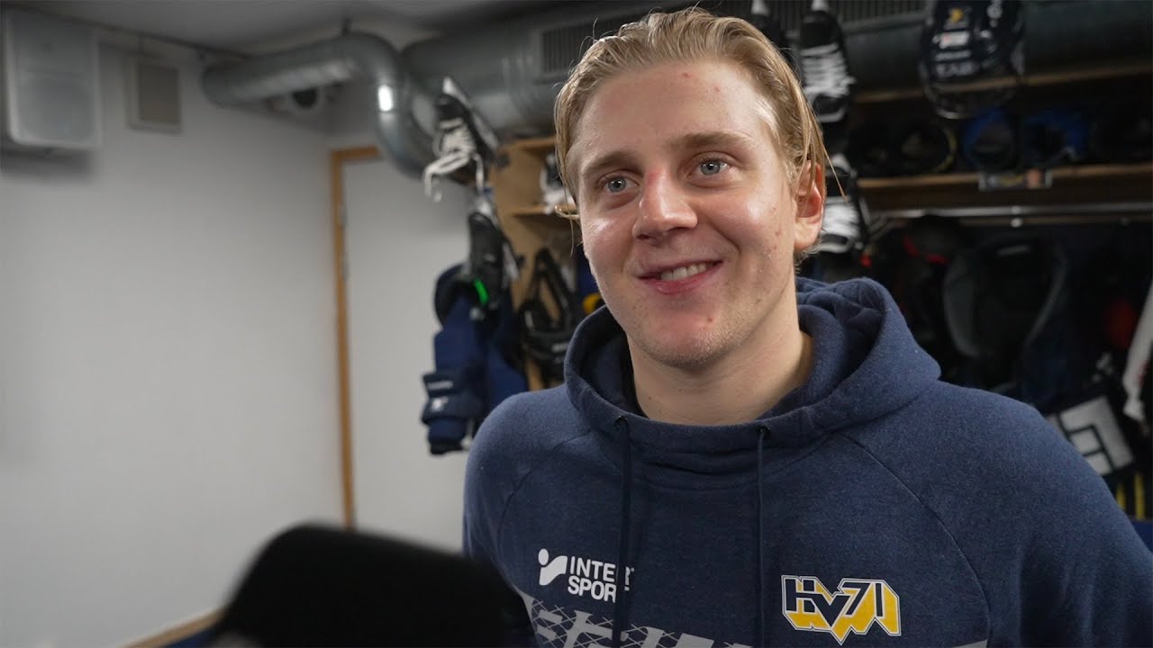 Emil Andrae i HVTV efter segern mot Växjö Lakers