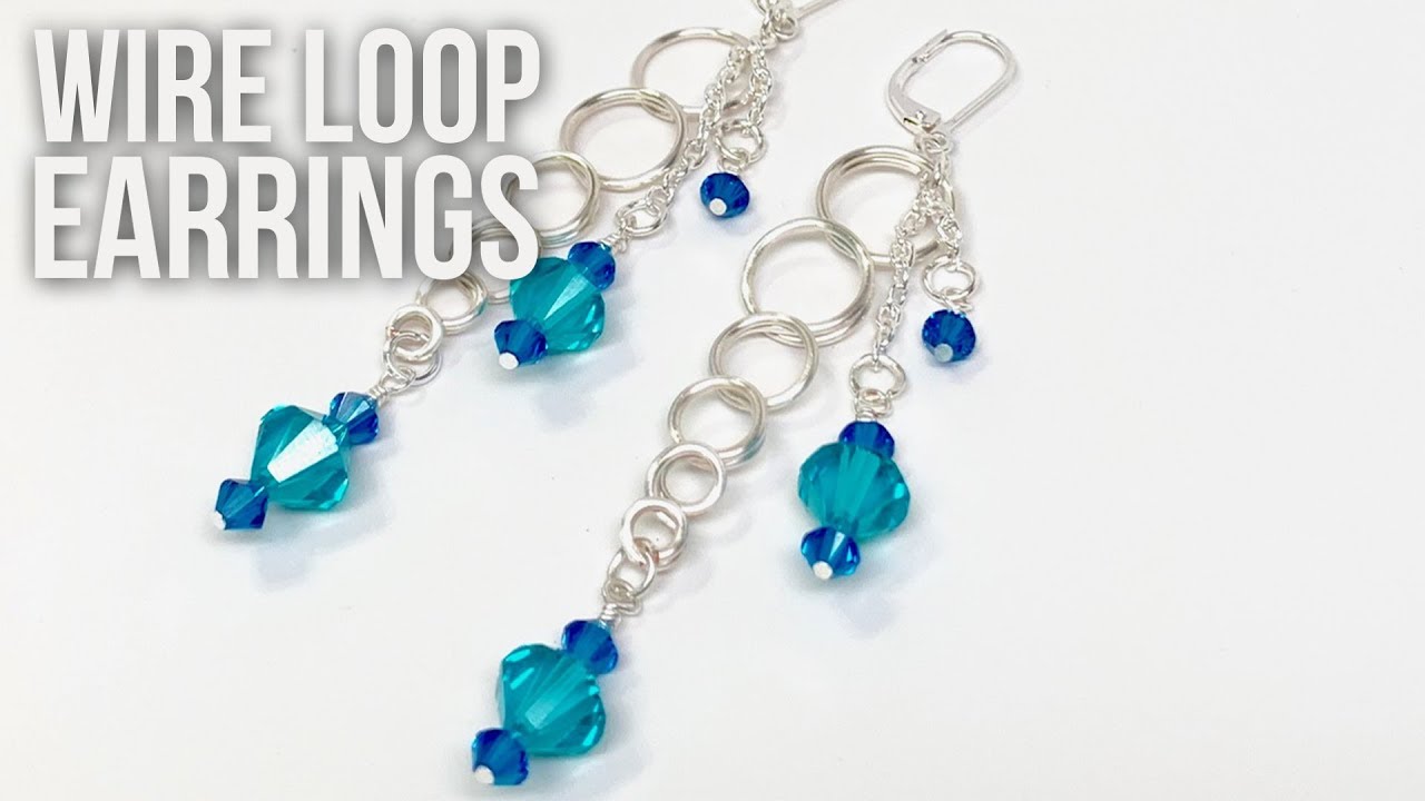 Wire Loop Earrings using Bail Making Pliers and Swarovski Bicones - YouTube