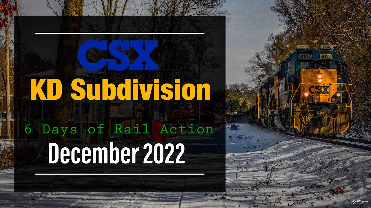 Wintertime Trains on CSX's KD Subdivision - YouTube
