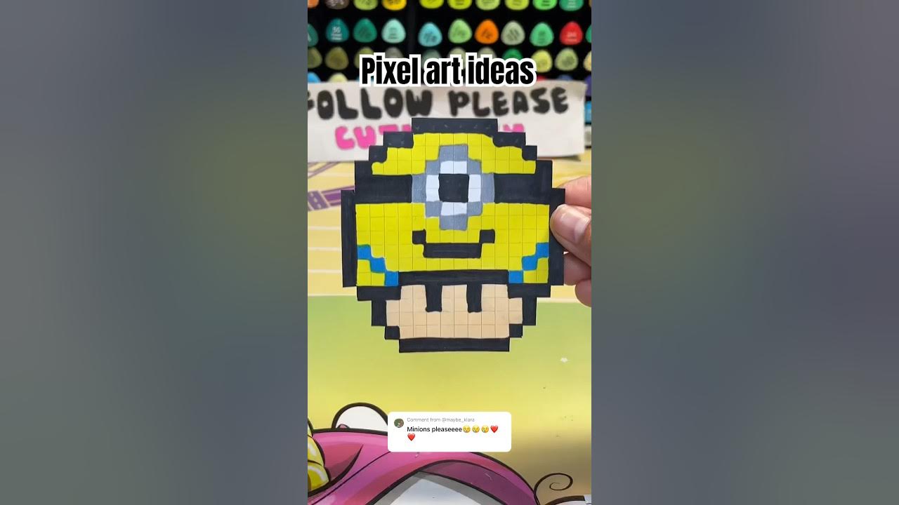 Minions Pixel Art #minions #despicableme4 #despicableme #pixelart - YouTube