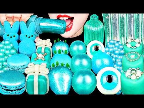 ASMR TEAL FOOD, HONEY JELLY, BOBA, EDIBLE GIFT BOX, GUMMY CANDY, JELLY NOODLE, EATING SOUNDS MUKBANG