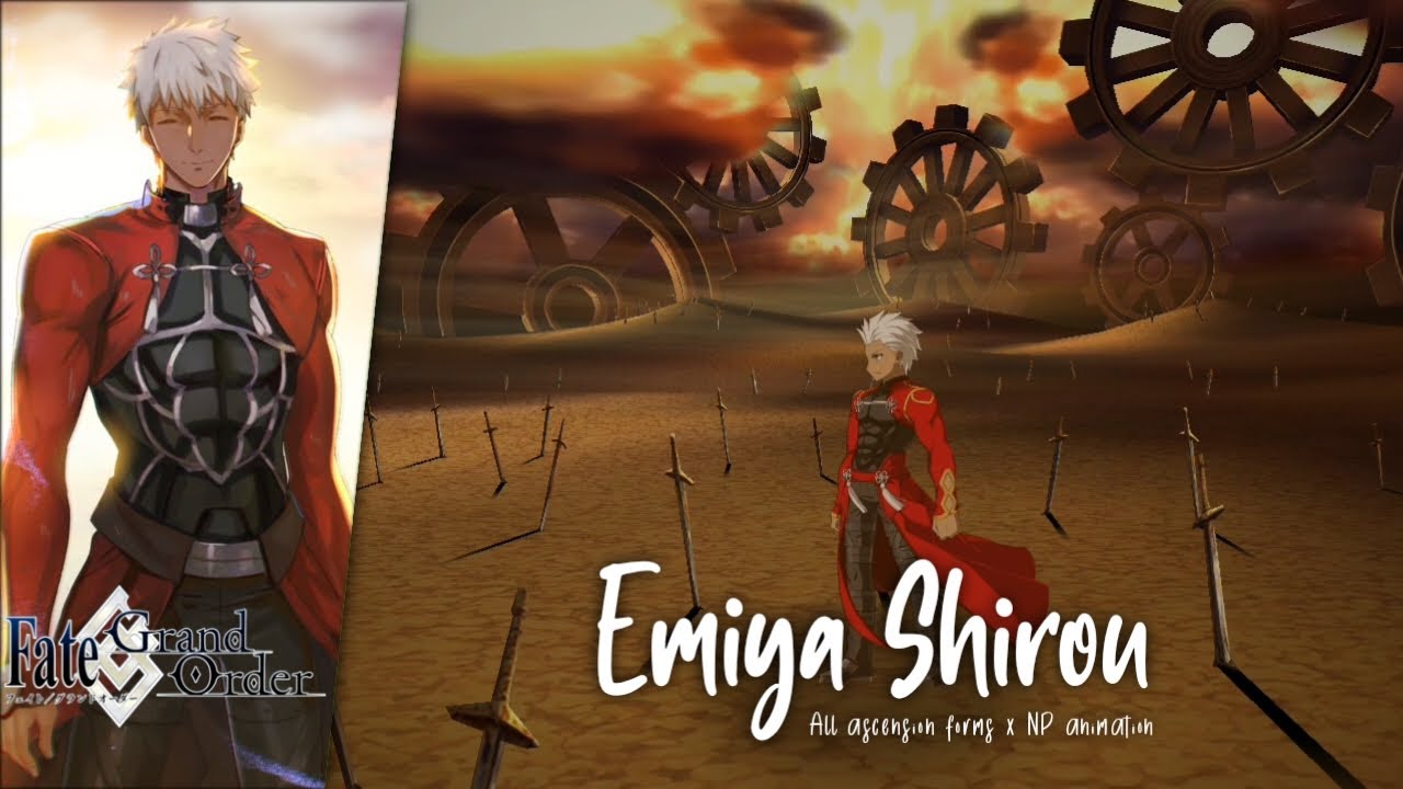 《Fate/Grand Order US》Emiya Shirou (Archer) summon, ascension forms & NP ...