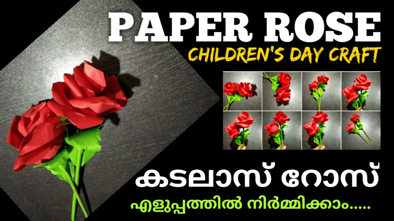 Paper Rose # Paper Craft Tutorial - YouTube