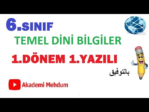 6.SINIF TEMEL DİNİ BİLGİLER  1.DDÖNEM 1.YAZILI HAZIRLIK
