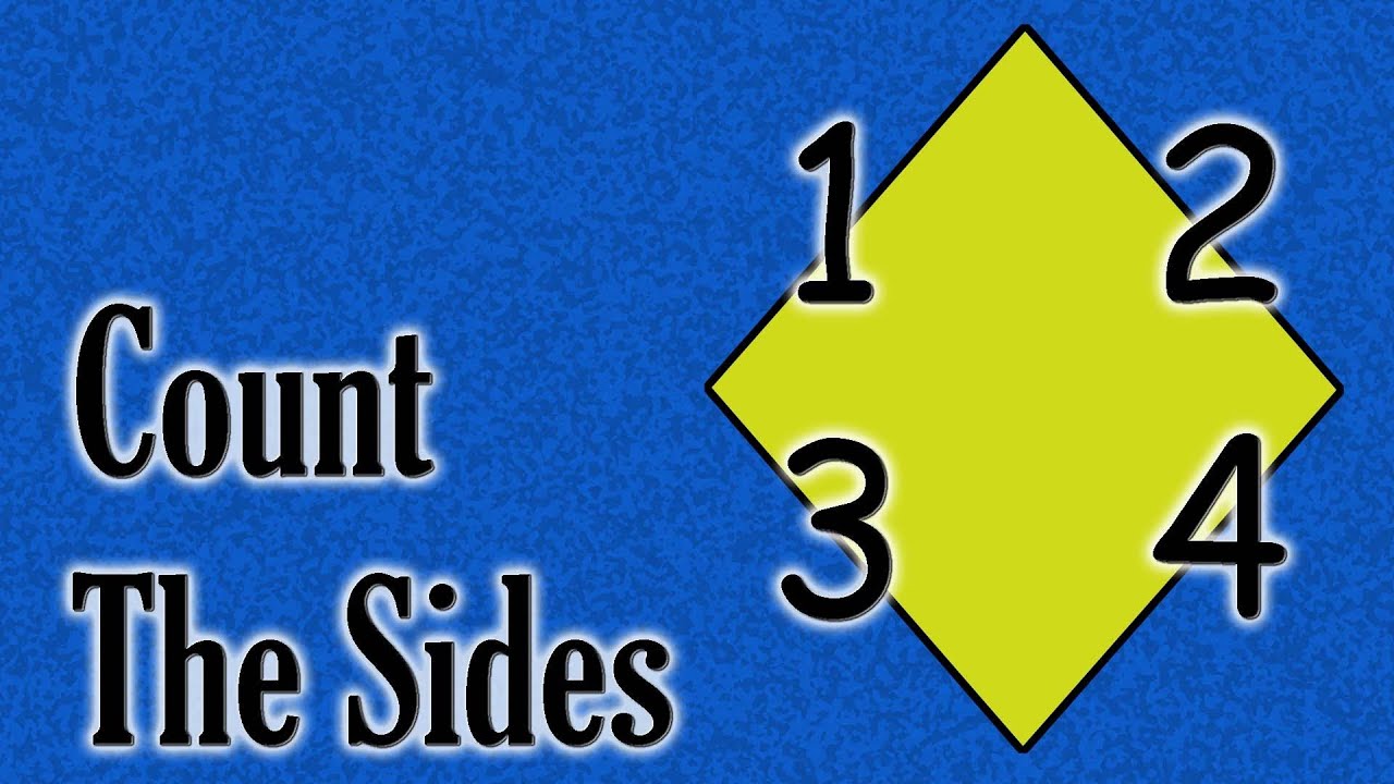 Counting Sides On A Diamond | learning game for children - YouTube