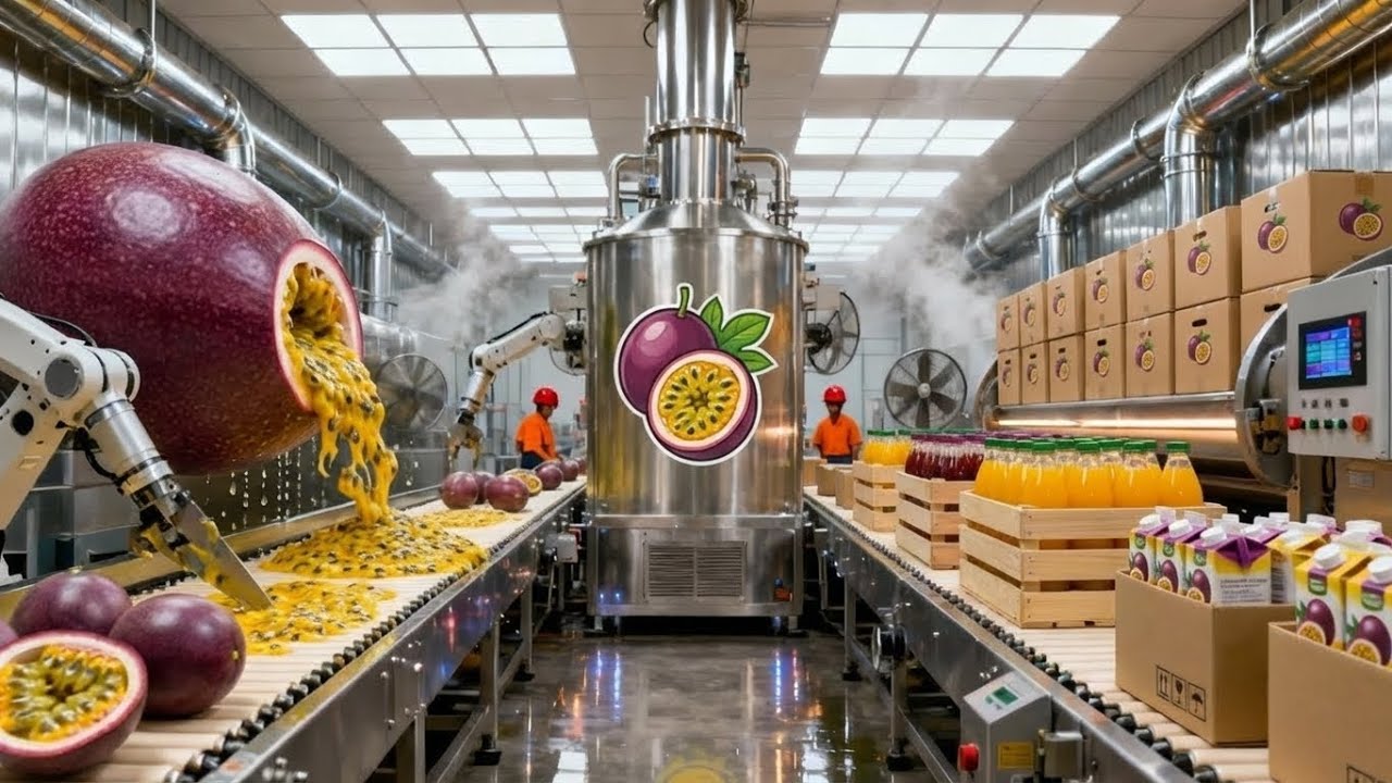 Inside a Modern Passion Fruit Factory: From Fresh Passion Fruit to ...